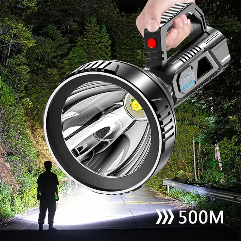 Powerful-LED-Flashlight-Portable-Searchlight-Camping-Flashlight ...