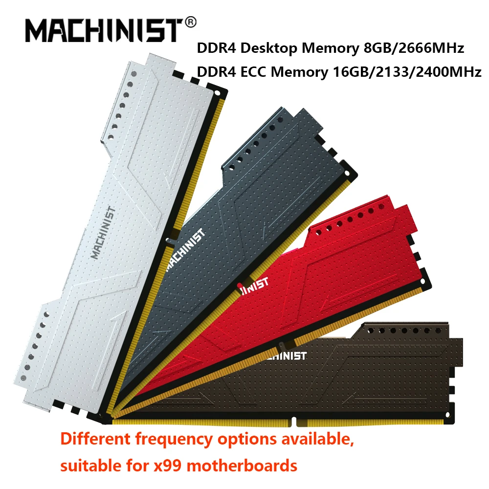 MACHINIST DDR4 RAM ECC 16GB 2133mhz 8GB 2666MHZ Desktop Memory Supports Heatsink DDR4 RAM PC ...