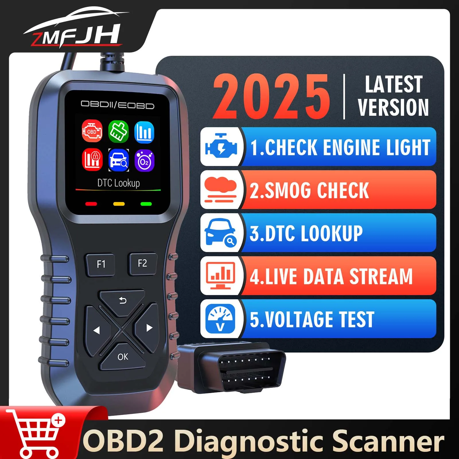 Car OBD2 Diagnostic Scanner Code Reader Diagnostic Tools For Car Truck ...