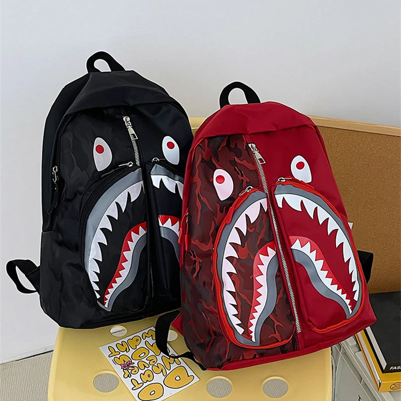 New-Arrival-Casual-Shark-Backpack-Shoulder-Bags-for-Women-Men-Travel ...