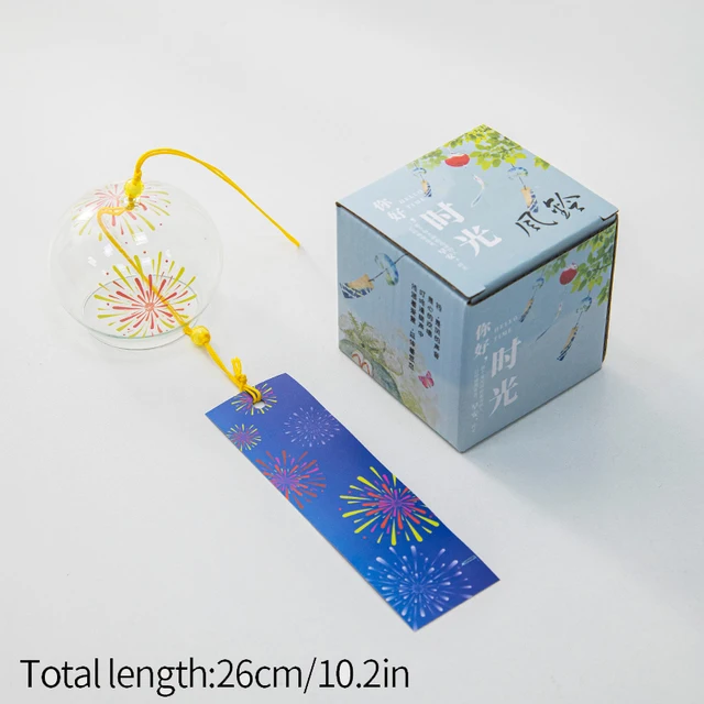 Wiatr Sakura dzwoni do japońskiego ręcznie robione szkło nadmuchiwany dzwonek rękodzieło do ...