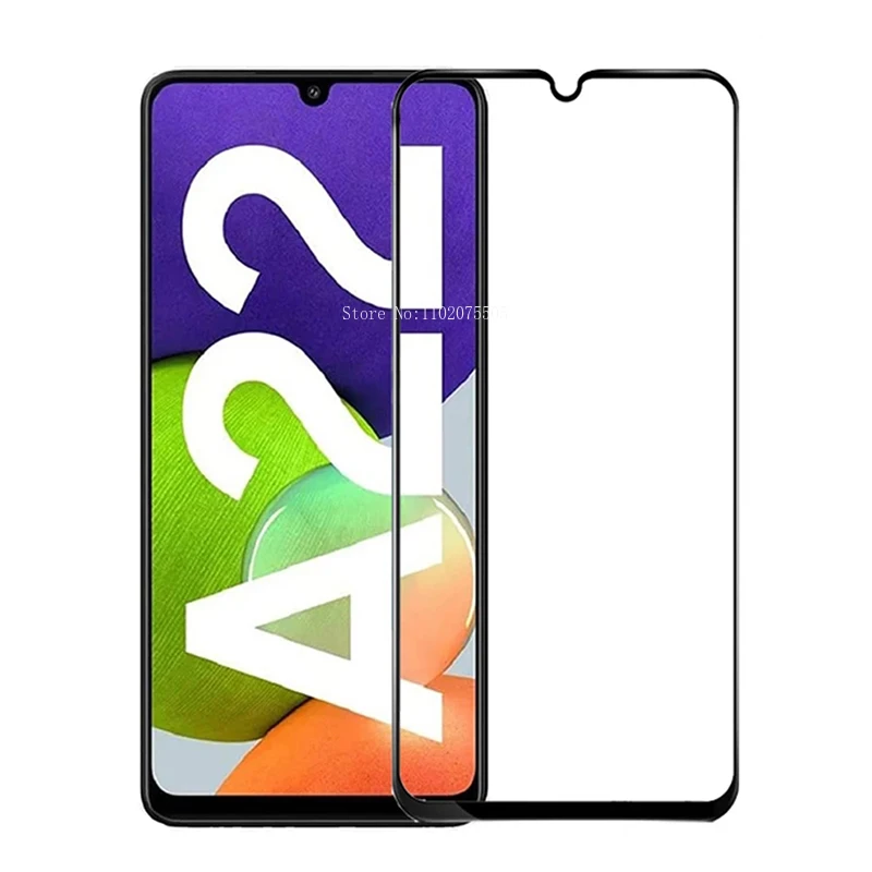 2pcs Full Cover Protective Glass on for Samsung A22 Tempered Glass A32 ...