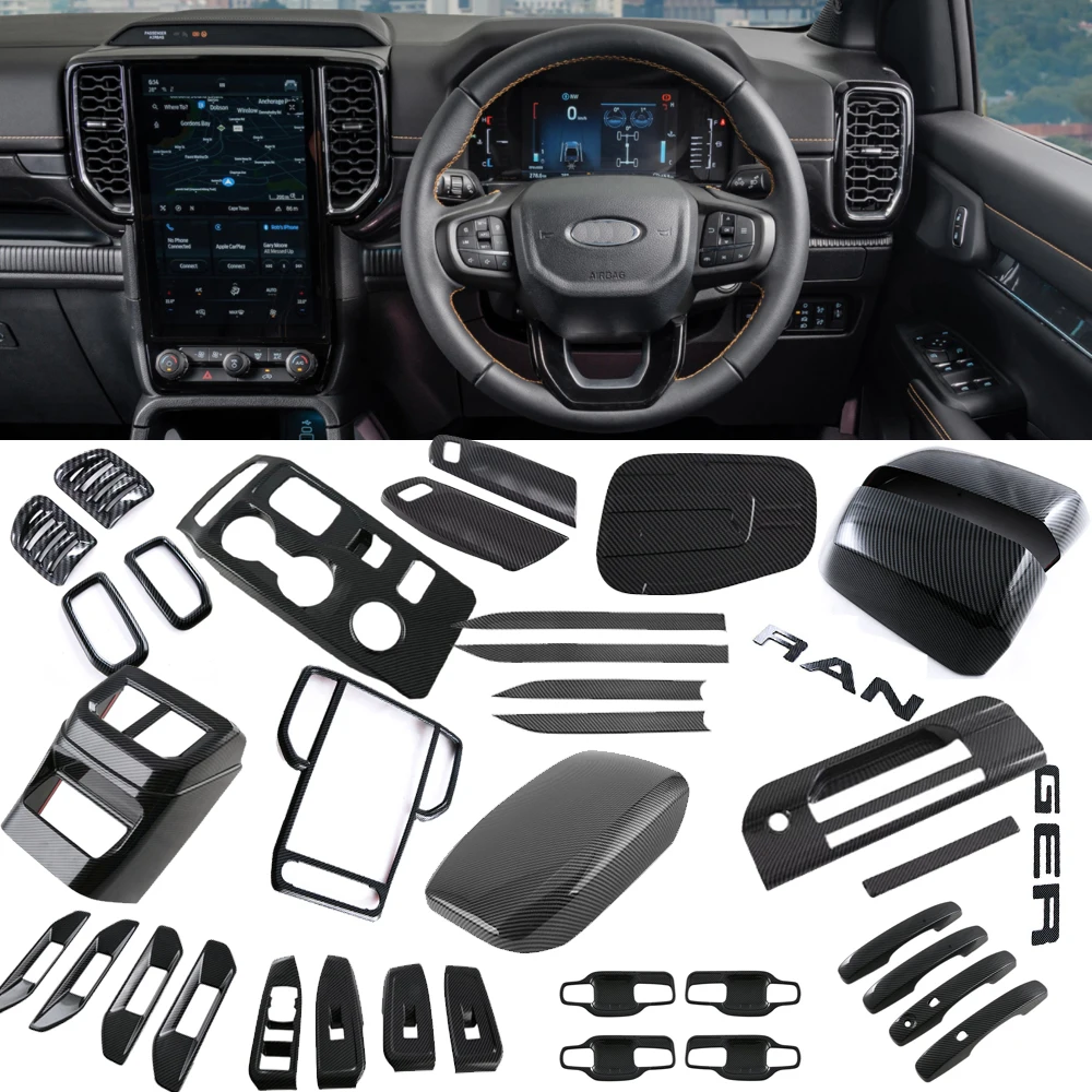 For-Right-Hand-Drive-Ford-Ranger-T9-2023-ABS-Carbon-Fiber-Pattern-Car ...