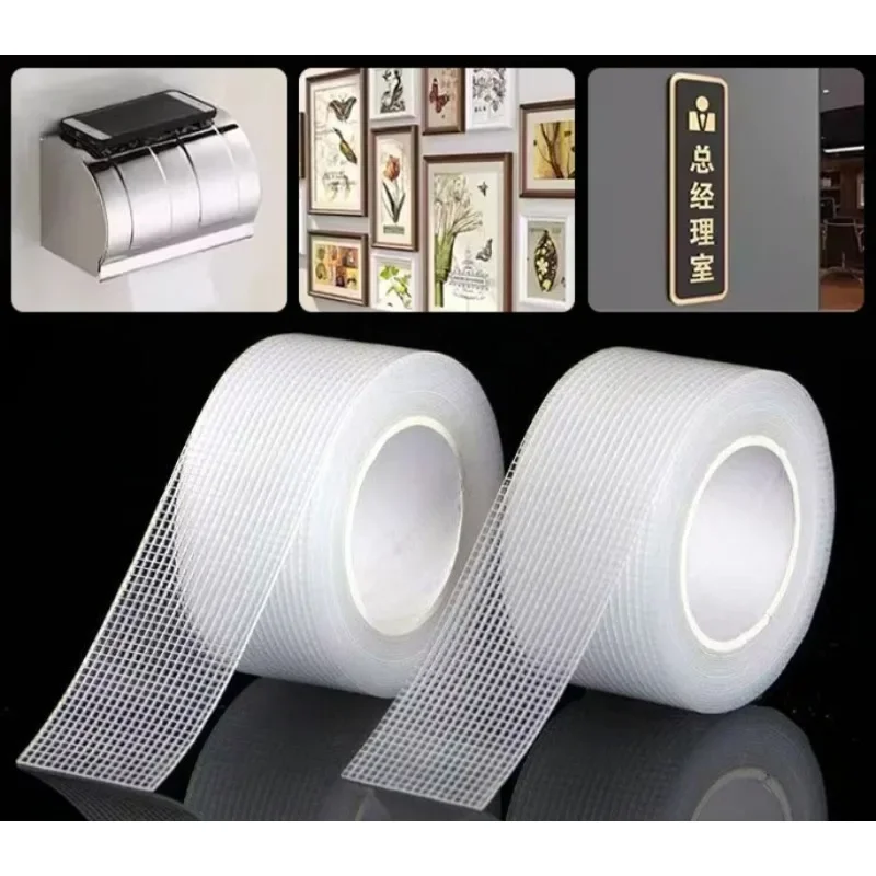 Grid-Ultra-strong-Double-sideded-Adhesive-Nano-Clear-Removable ...