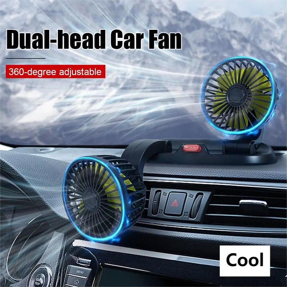 Car-Double-Headed-Folding-Fan-Rotatable-Rotatable-Head-Adjustable ...
