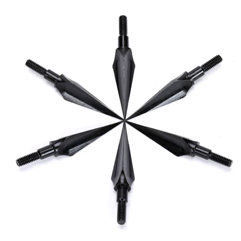 Archery-Broadhead-125-Grains-High-Carbon-Steel-Hunting-3-Sharp-Blades ...