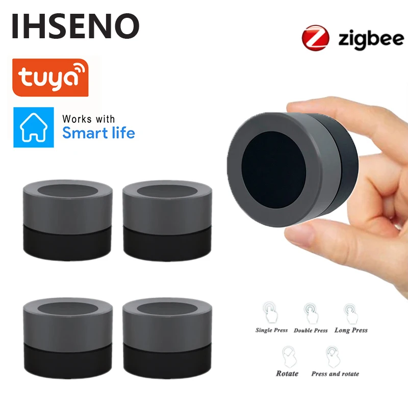 IHSENO-Tuya-ZigBee-Smart-Knob-Wireless-Scene-Switch-Button-Controller ...