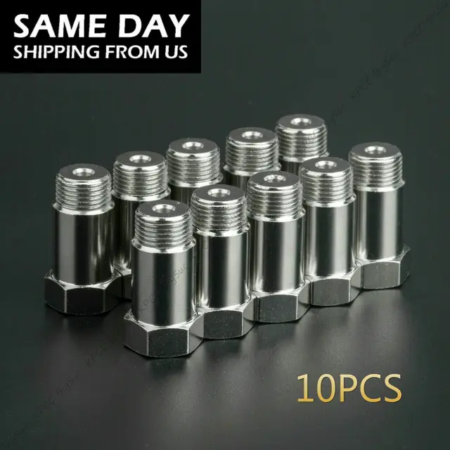 10Pcs O2 Oxygen Sensor Extender Adapter Extension Spacer HHO 32mm Bung ...