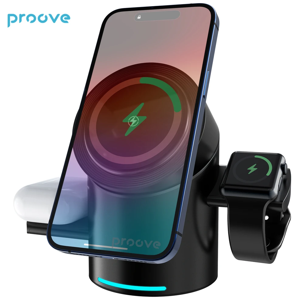 Proove-Optimus-3in1-15W-Fast-Charging-Autorotation-For-Watch-Earphone ...