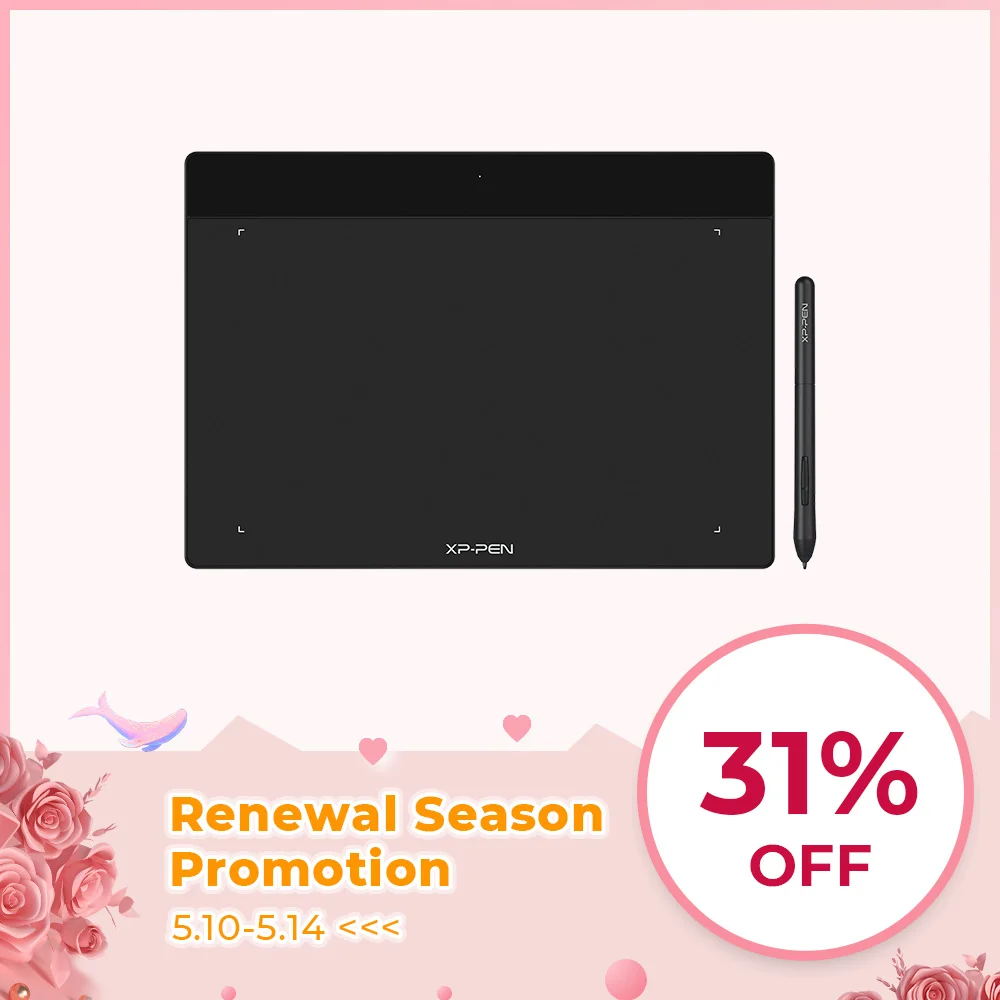 Xp Pen Deco Fun L 10*6 Inch Graphic Tablet Digital Drawing Pen Tablet ...