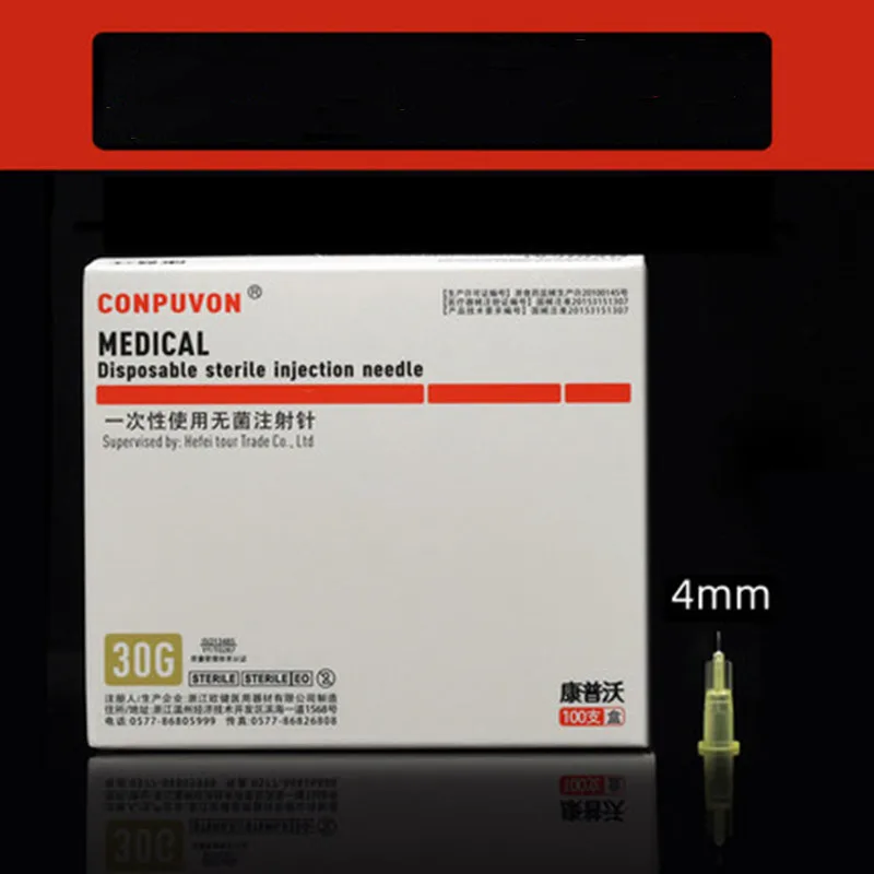 100pcs Painless needle 4/13/25mm painless beauty ultrafine 32G * 4mm ...