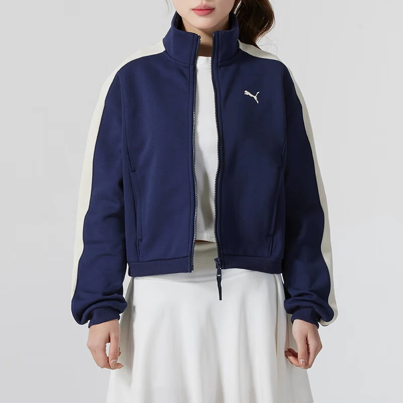 Puma Genuine 2025 Spring New Women's Stand-Up Collar Knit Warm Jacket ...