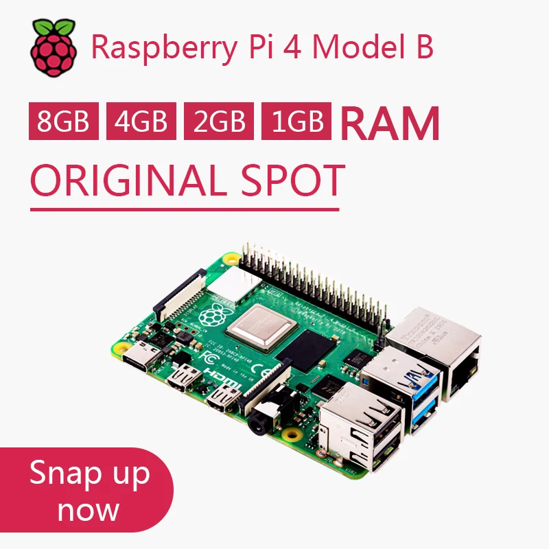 Raspberry-Pi-4-Modelo-B-Original-placa-de-desarrollo-Kit-4b-G-RAM-1GB ...