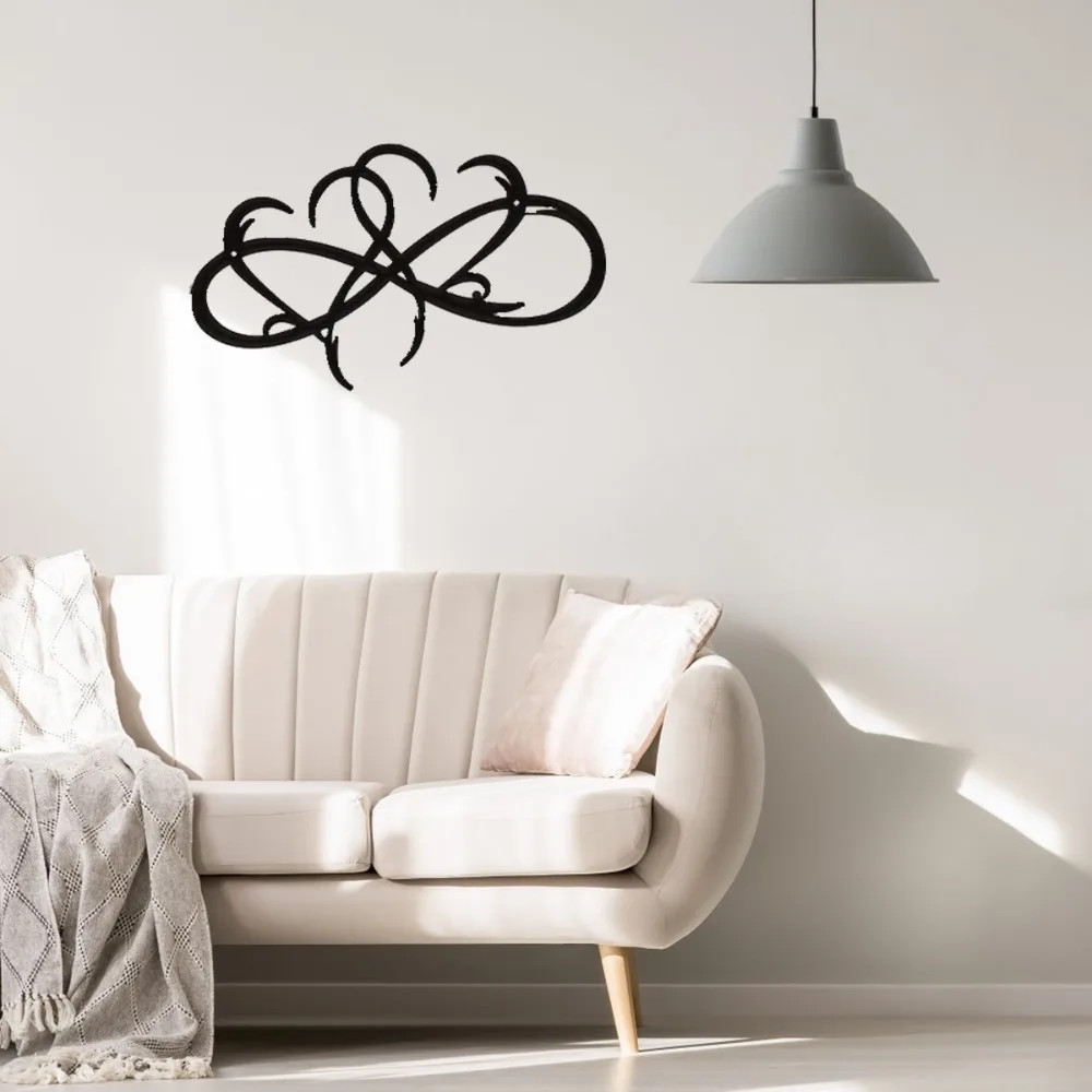CIFBUY Infinity Double Heart Iron Art Wall Decor Infinity Sign Wall ...