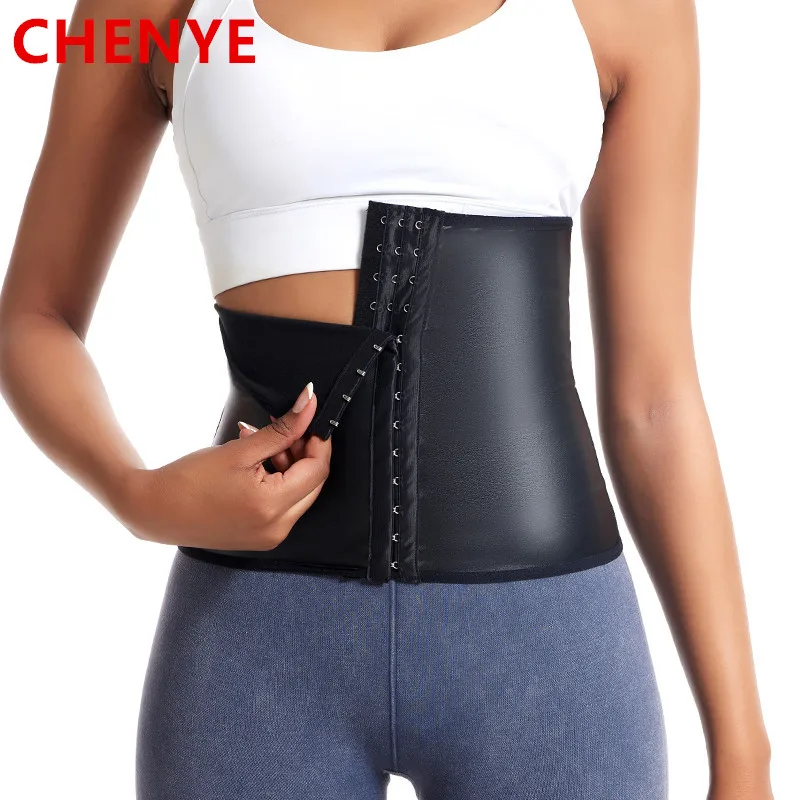 Womens-Tummy-Control-Waist-Slim-Leather-Belt-Waist-Trainer-Body-Shaper ...