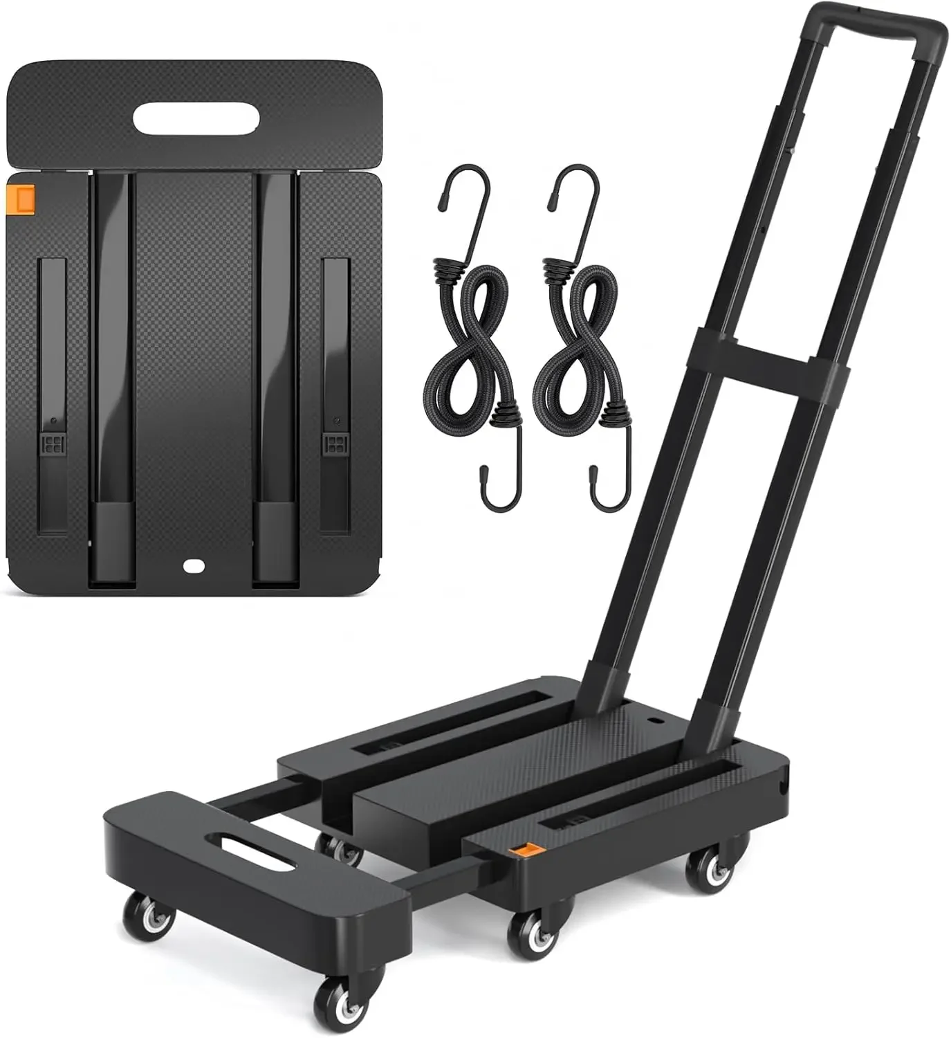 Folding-Hand-Truck-Dolly-Utility-Cart-with-6-Wheels-2-Elastic-Ropes-for ...