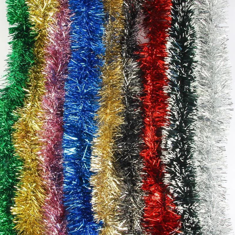 10M Foil Tinsel Christmas Tree Decoration Candy Garland New Year Decorations For Home Star Foil ...