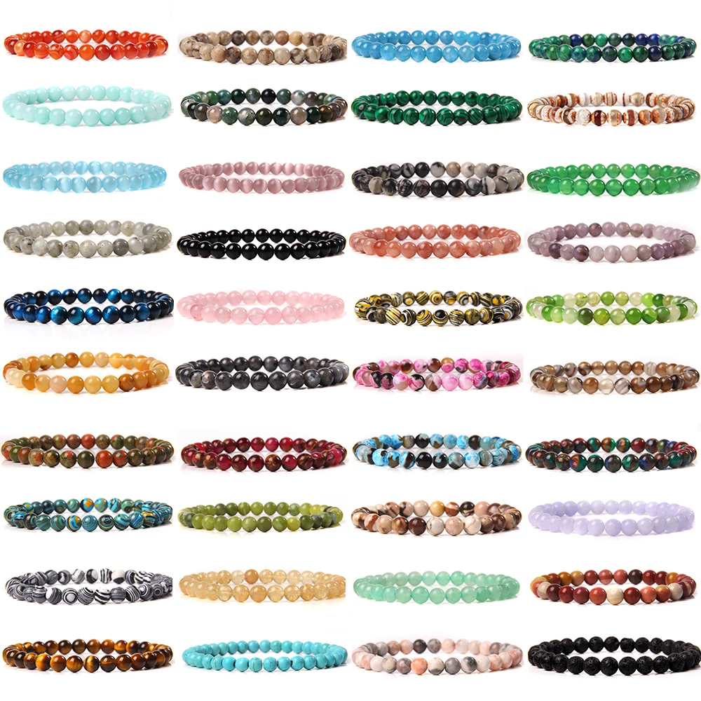 6MM-Beads-Stretch-Bracelets-For-Women-Men-Energy-Agates-Healing-Stone ...