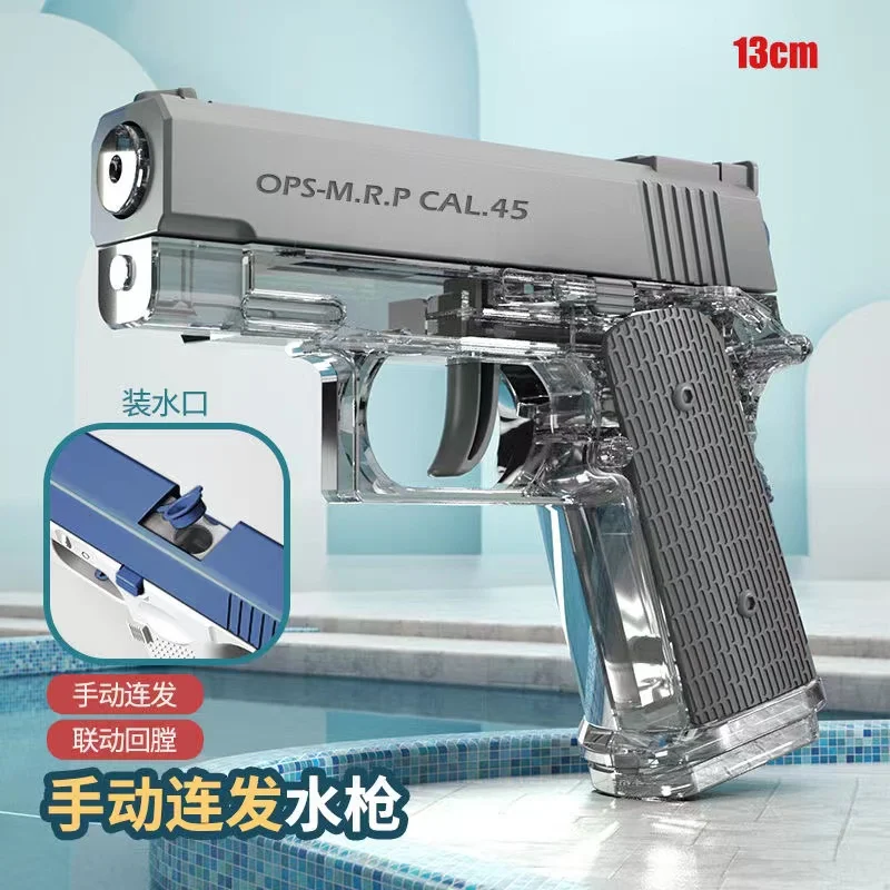 Pistolet à eau,Mini odorà eau manuel Glock M1911,jouet de jeu d'eau de natation d'été,tir ...