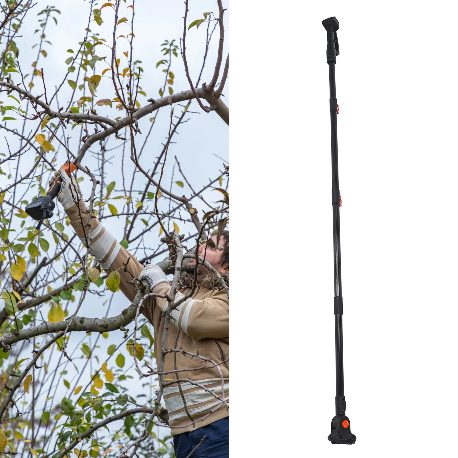 Extension Pole Cordless Pruning Shears Chainsaw High Branch Trimmer ...