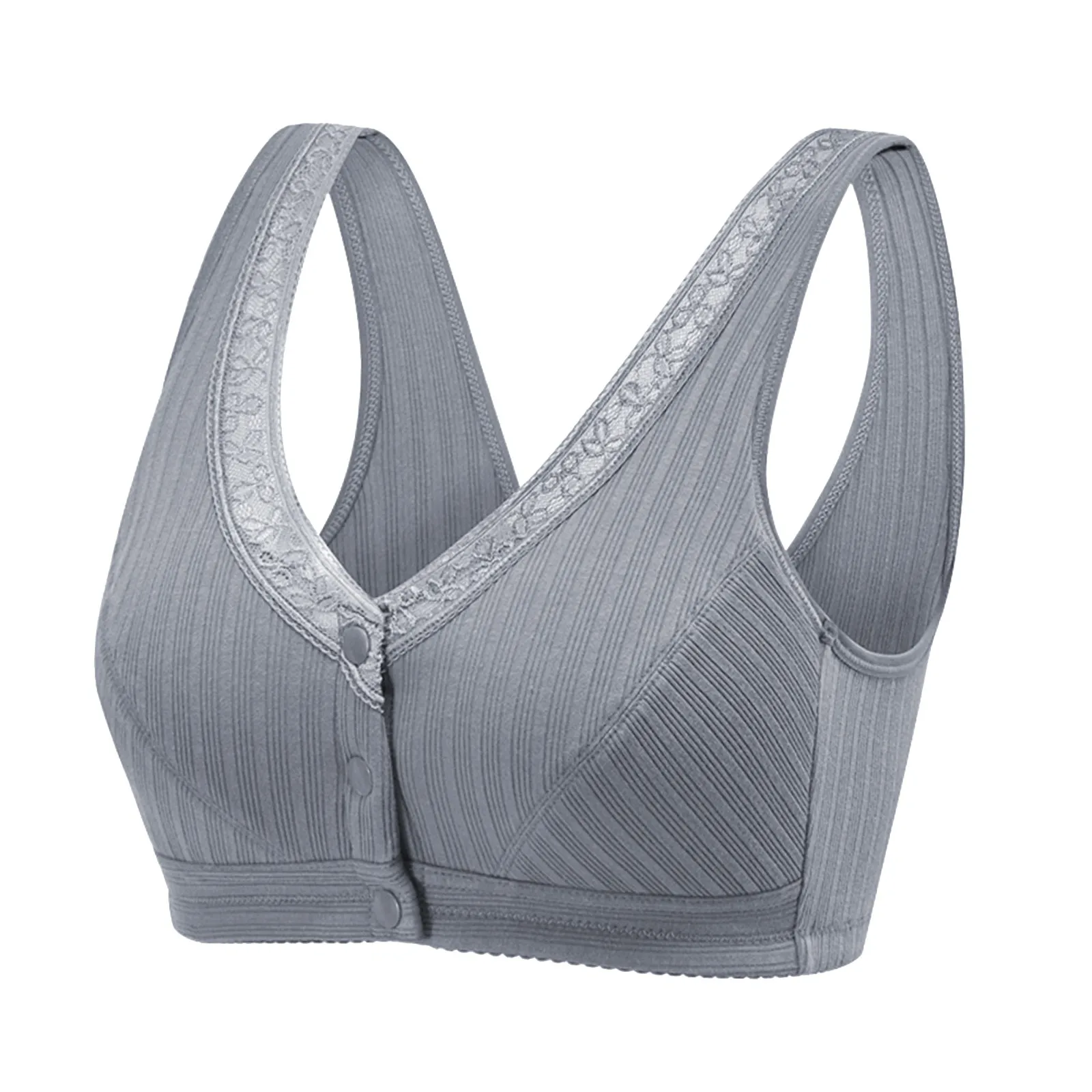 Womens-No-Steel-Ring-Front-Non-Padded-Sports-Bra-Support-Bras-for-Women ...