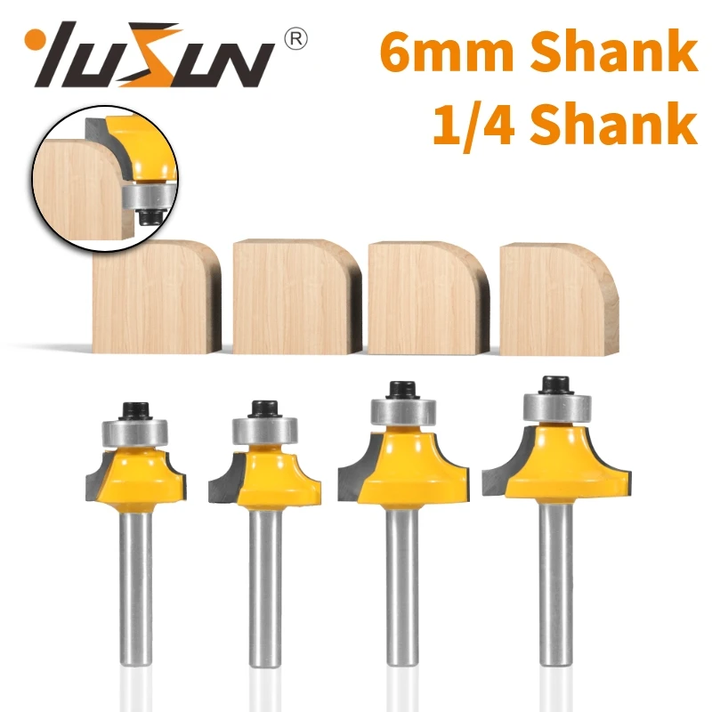 Yusun 6mm 6.35mm Shank Corner Round Over Router Bit Woodworking Milling ...