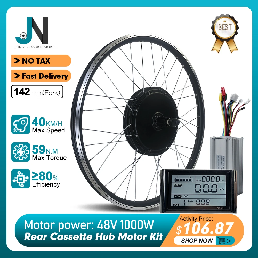 48V-1000W-Electric-Bike-Conversion-Kit-20-29inch-700C-Brushless-Rear ...