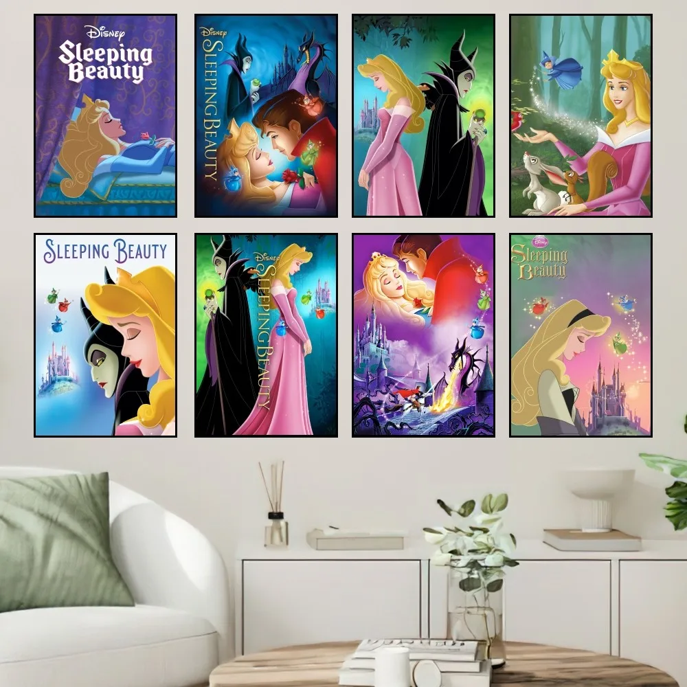 MINISO-Disney-p-ster-de-bella-durmiente-de-dibujos-animados-impresiones-pintura-de-pared ...