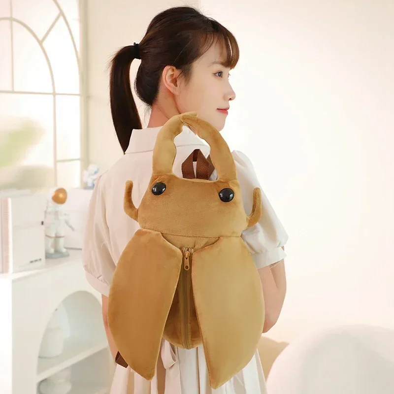 45*25CM Creative Inects Series Backpack Simulation Stag Beetle Unicorn ...