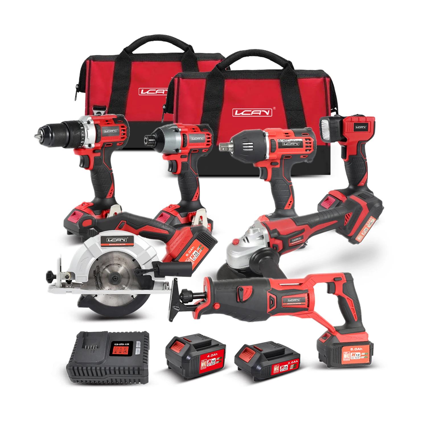 Lithium-Battery-Cordless-Electric-Power-Tools-Combo-Kit-Includes-6Tools ...