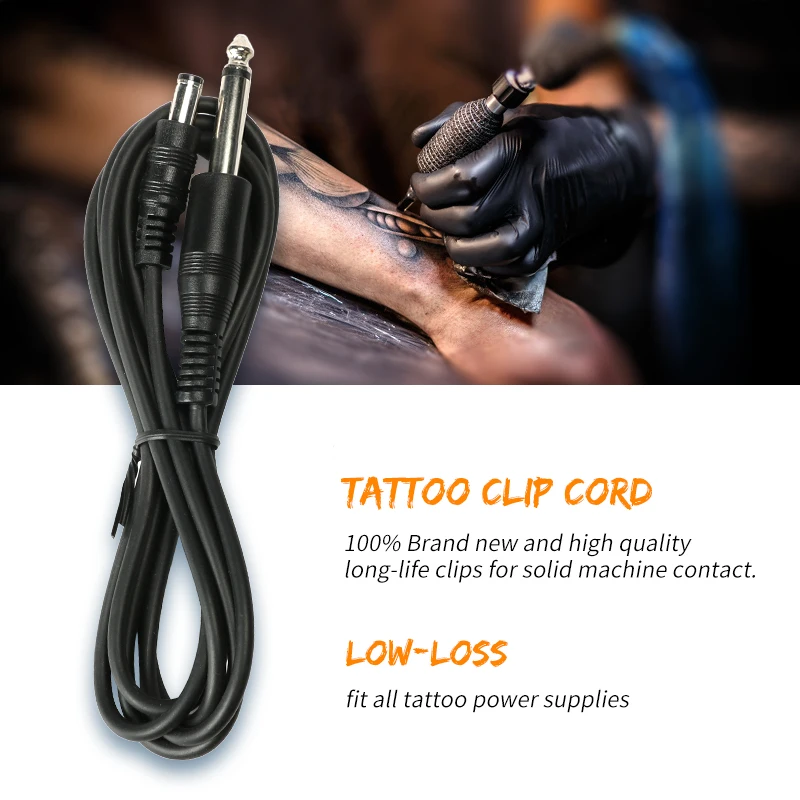 Tattoo Wire 1.8M Steel Gel DC Cable Silica Tattoo Clip Cord For Tattoo ...