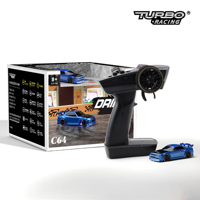 1:76 Turbo Racing RC CAR C64 Drift RC Car With Gyro Radio Full ...