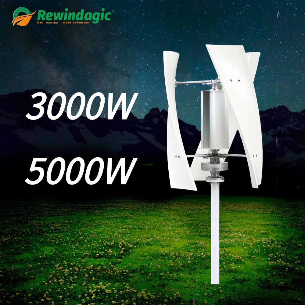 EU-Duty-Free-3000W-5000W-Vertical-Axis-Maglev-Wind-Turbine-12V-24V-48V ...