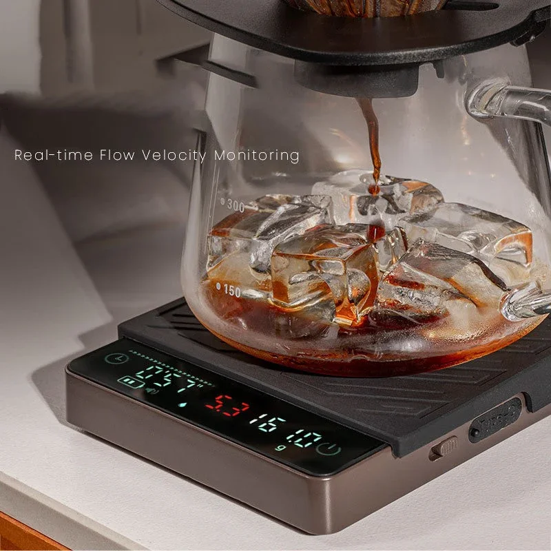 High Precision Mini Coffee Scale Rechargeable Flow Rate Monitoring ...