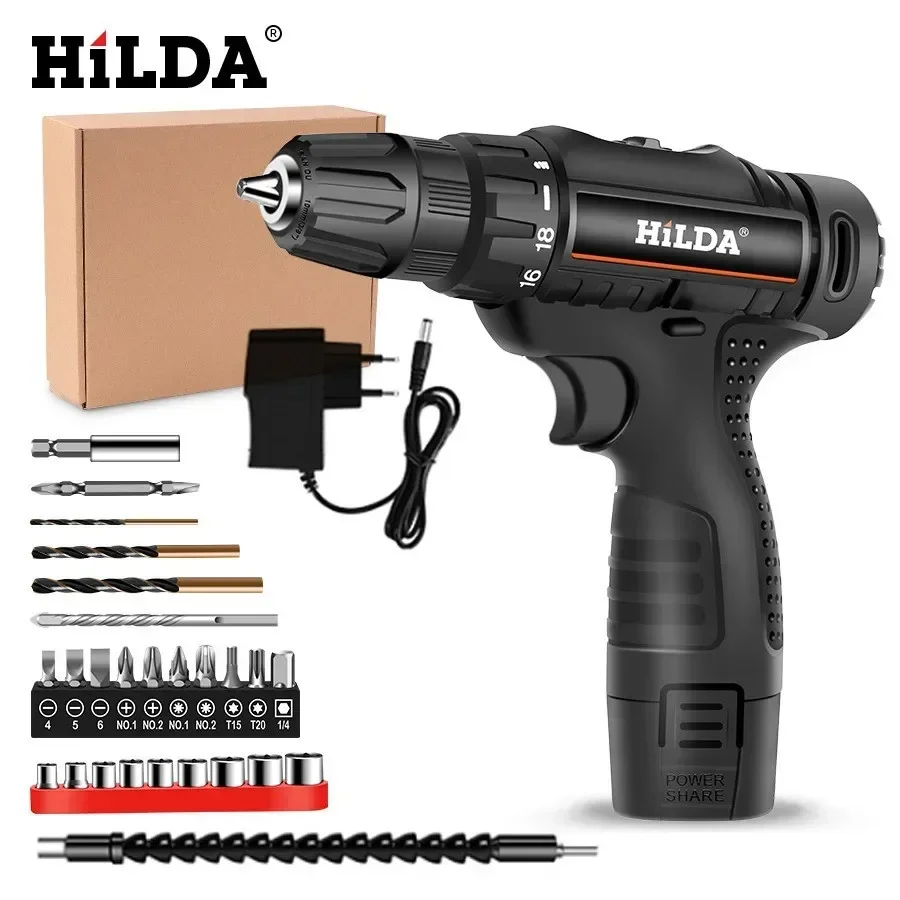 HILDA-12V-Cordless-Drill-Electric-Drill-Mini-Wireless-Power-Electric ...