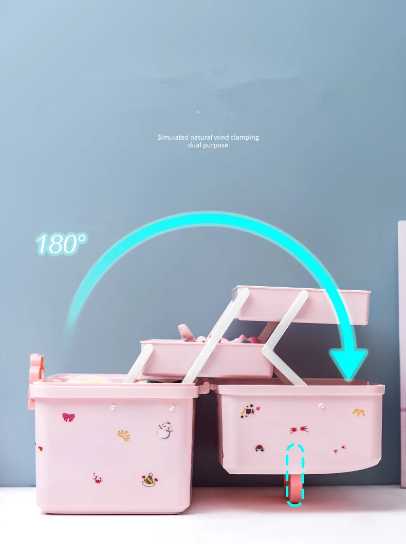 Cartoon Children‘s cabinet Children's hair accessories storage box girl ...