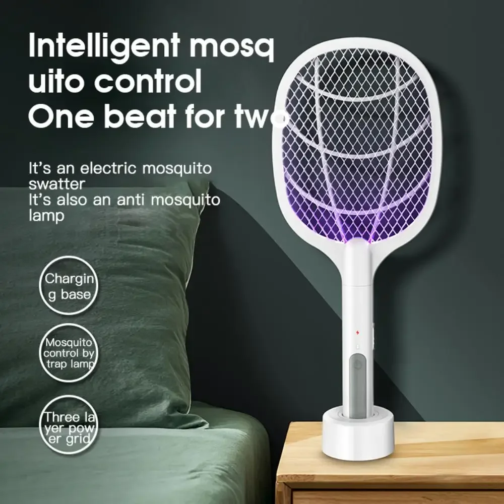 3 IN 1 Electric Mosquito Swatter Mosquito Killer 3500V USB Rechargeable ...