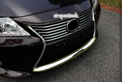 Steel-Front-Bumper-Down-Cecorative-Trim-For-2013-2015-LEXUS-ES350-ES250 ...