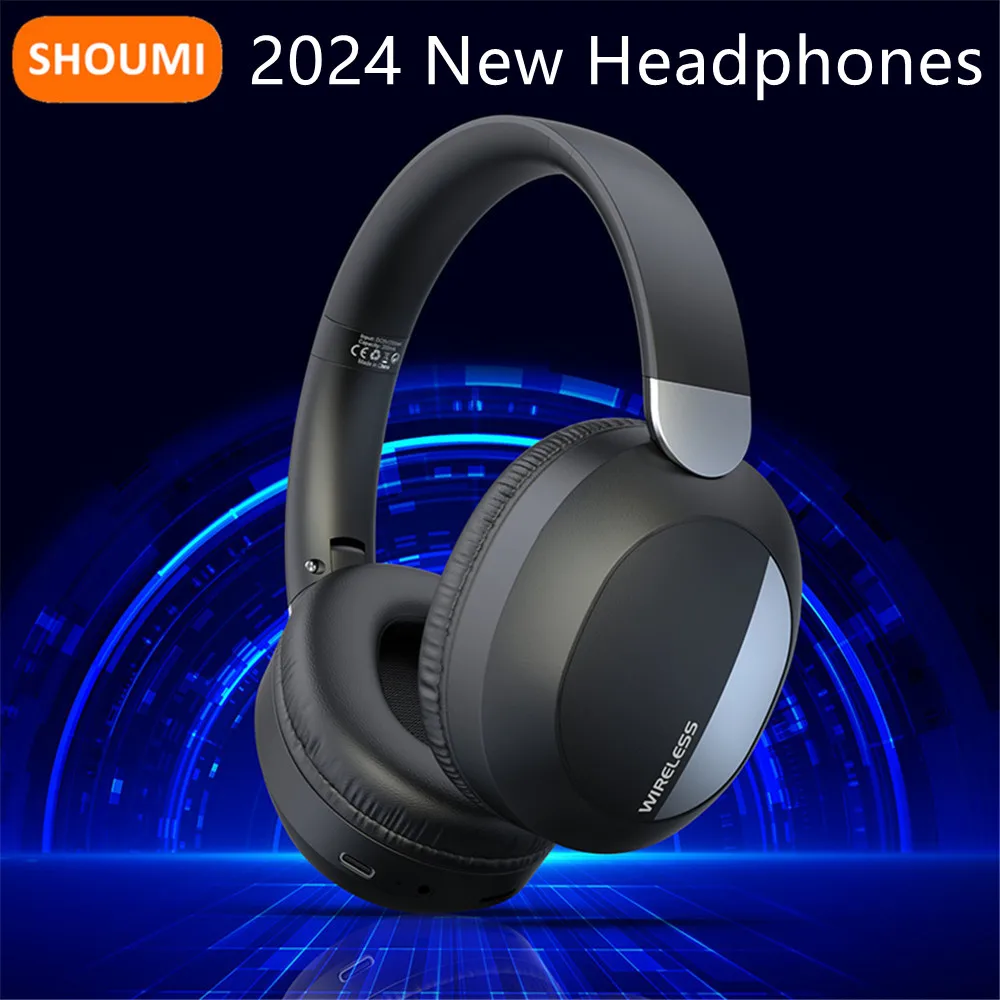 Shoumi-Bluetooth-Wireless-Headphones-Large-Earmuff-Earphone-BT-5-3-Bass ...