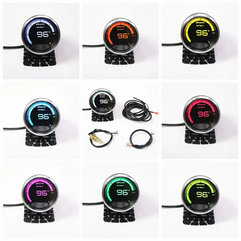 Pantalla Digital de 7 colores para coche, medidor de velocidad de presión de aceite, temperatura ...
