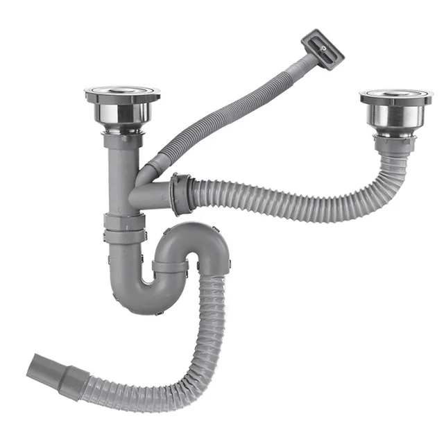 Csatornás Cső Egyetlen Dupla Horony Mosogató Csatornák Rozsdamentes ...