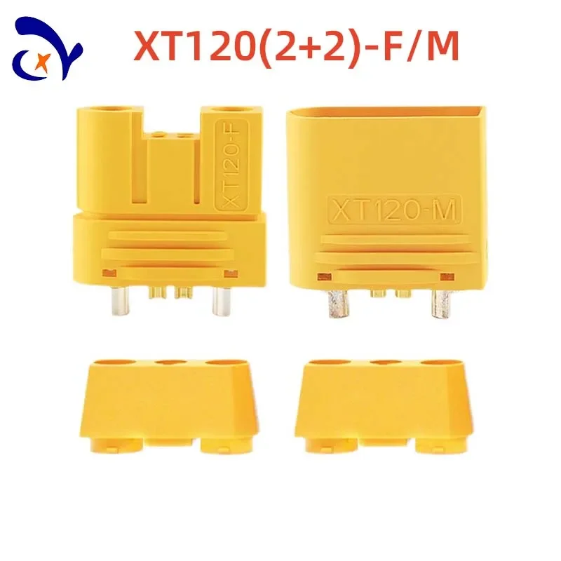 1PCS-1Pair-Amass-XT120-2-2-Male-Female-Dual-Signal-Pin-Connector-Copper ...