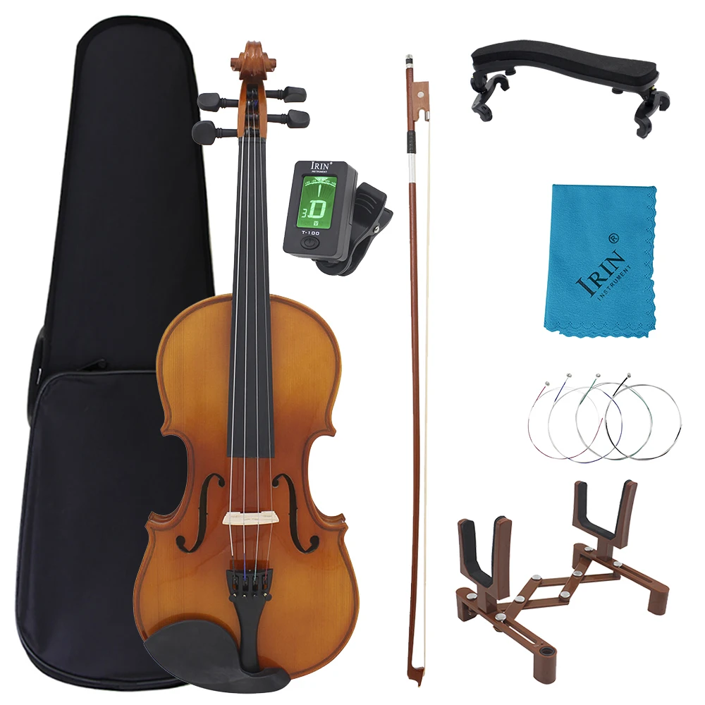 Violin-4-4-1-4-1-8-Acoustic-Solid-Wood-Natural-Color-Bright-Fiddle ...