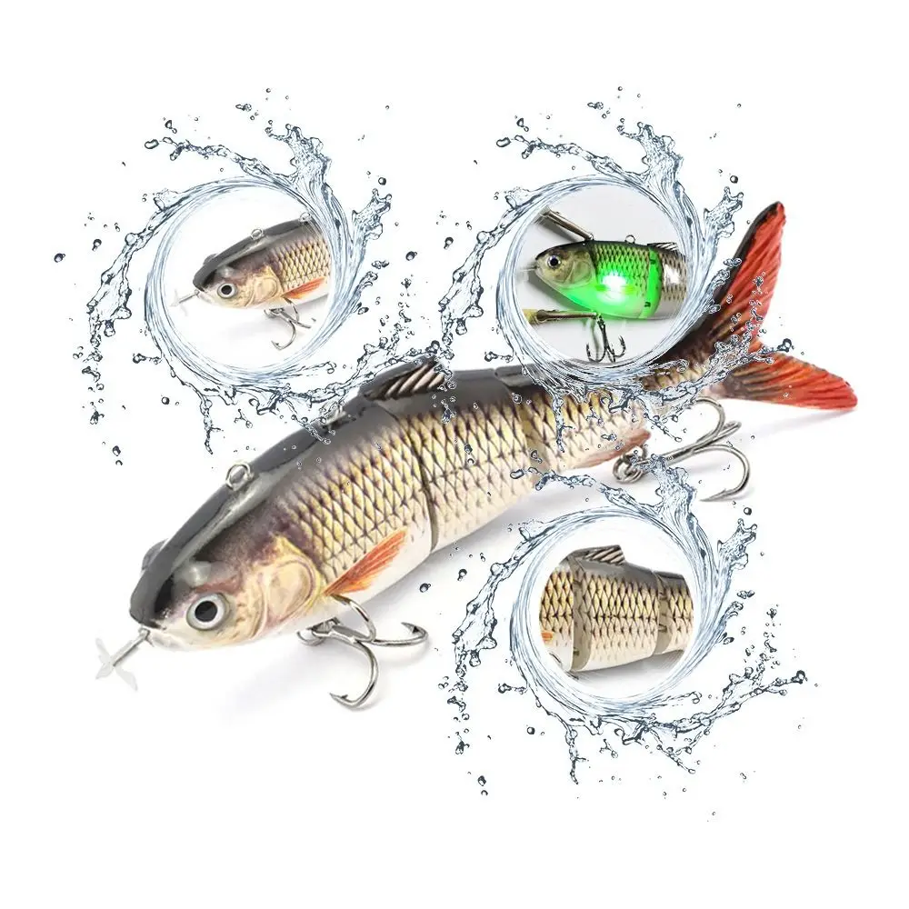 Bionic Fish Electric Lure Wobblers 3D Automatic Swimming Fishing Baits ...