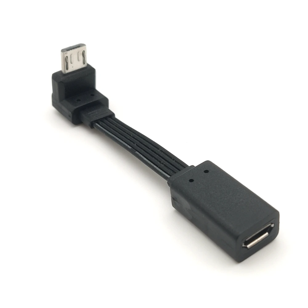 90 degree 5Pin left right angle micro-usb port male to female lock plug ...