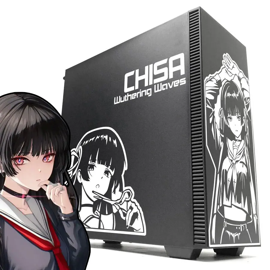 Wuthering Waves Chisa Anime pegatinas para caja de PC, calcomanías ...