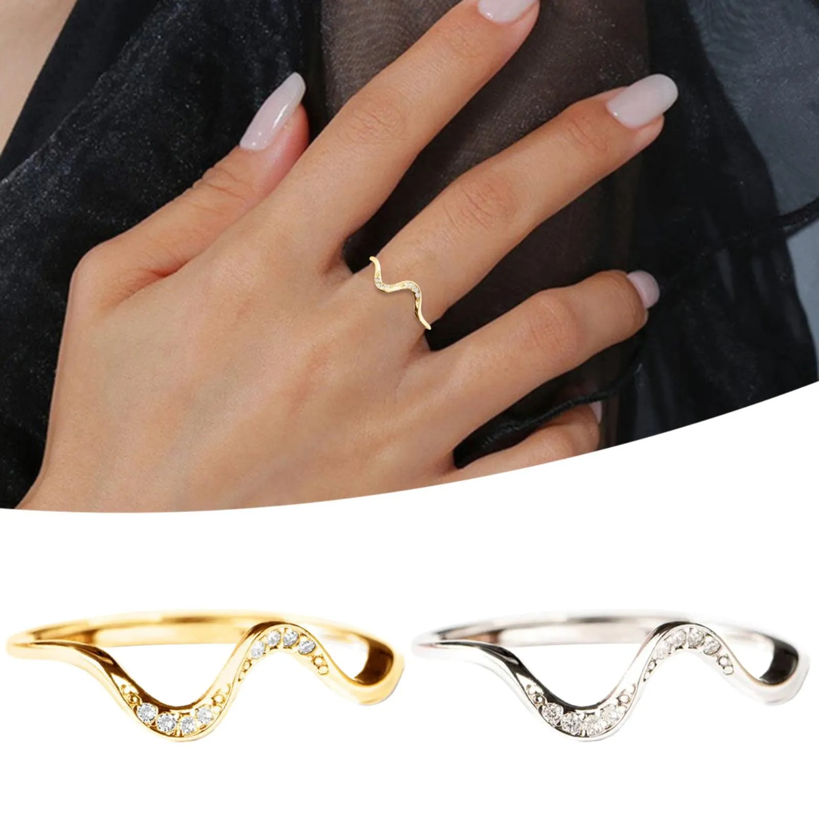 Best-Bitches-Matching-Minimalist-Ring-S925-Sterling-Silver-Stackable-Ocean-Rings-With-Cubic ...