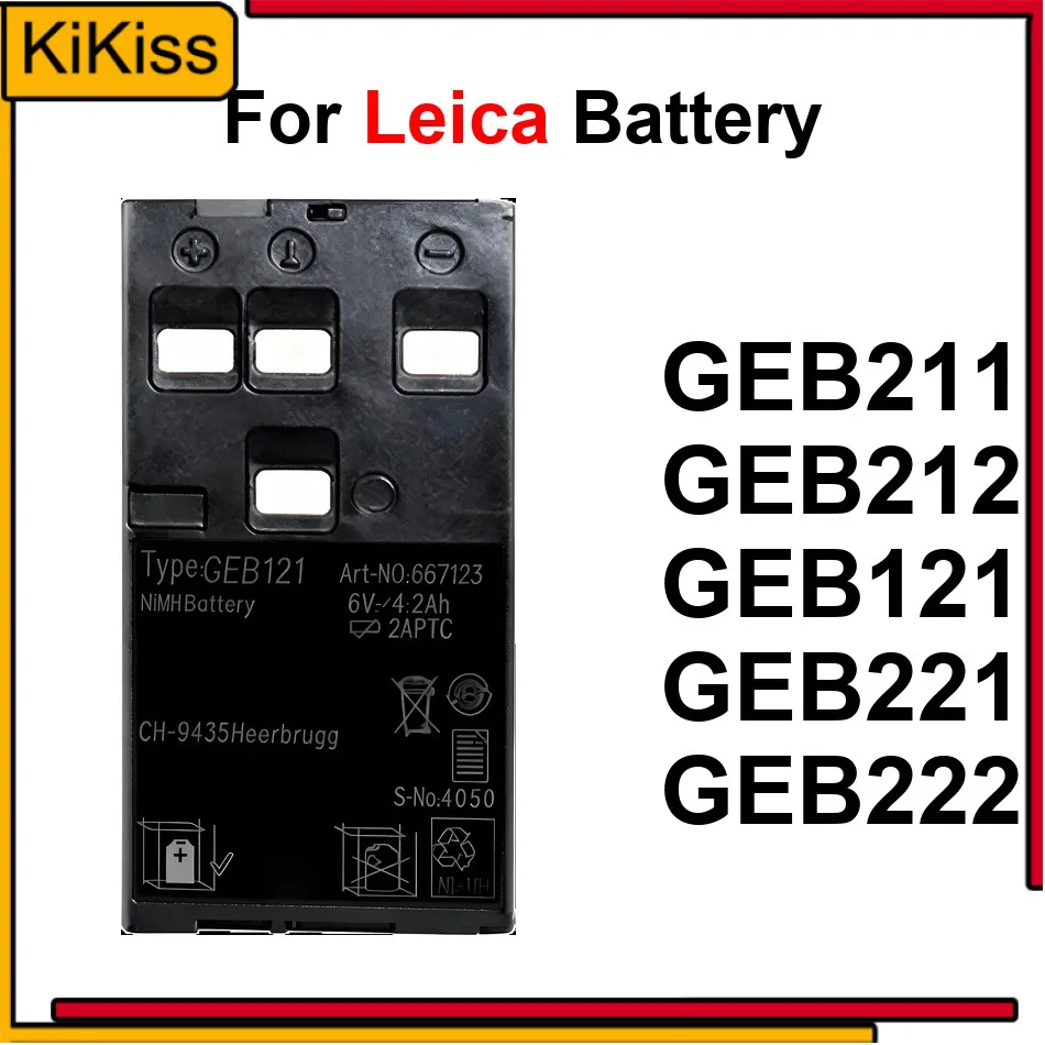 Battery GEB221 GEB222 GEB121 For Leica GEB211 GEB212 Tps ATX1200 ...