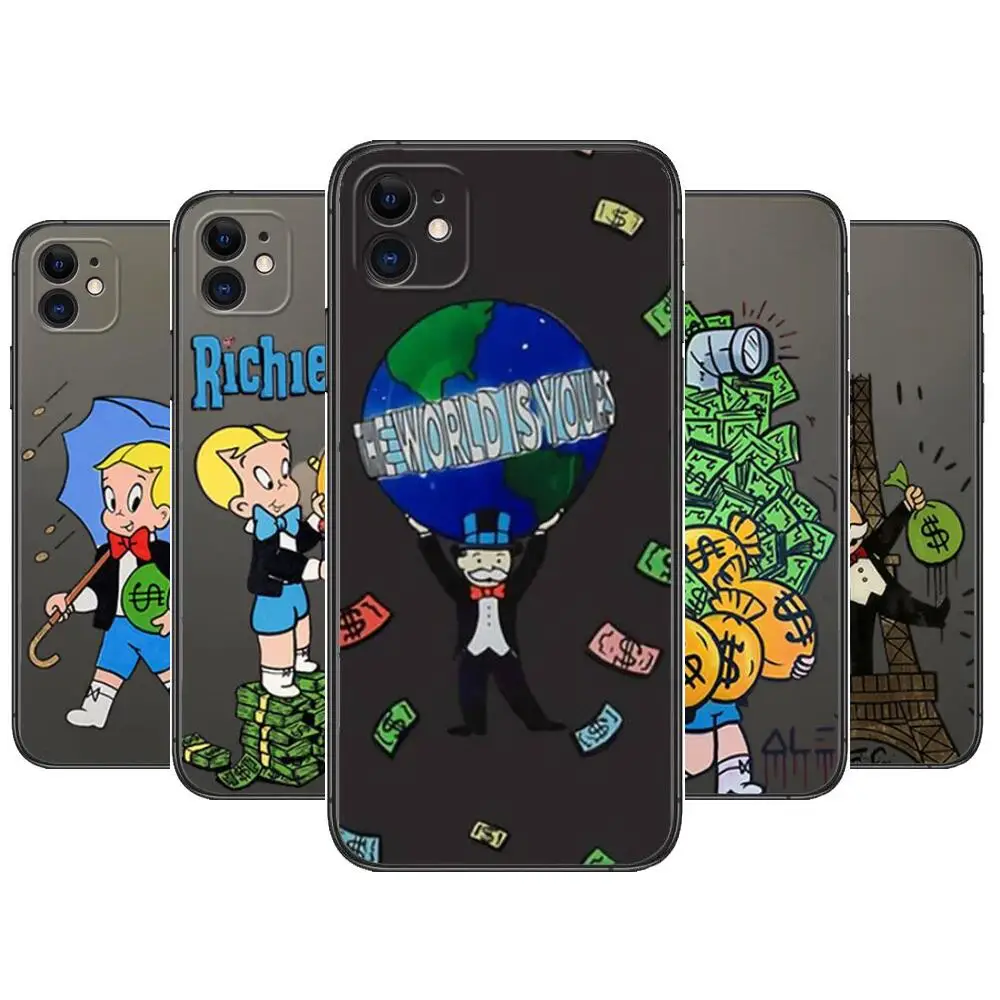 Caixas de telefone monopoly para iphone 13 pro max caso 12 11 pro max 8 ...