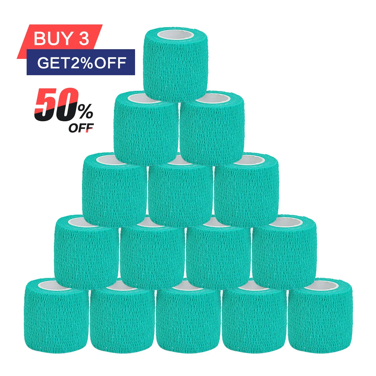1/6/10 pcs green Gauze Medical Bandage Self-adhesive Breathable Elastic ...